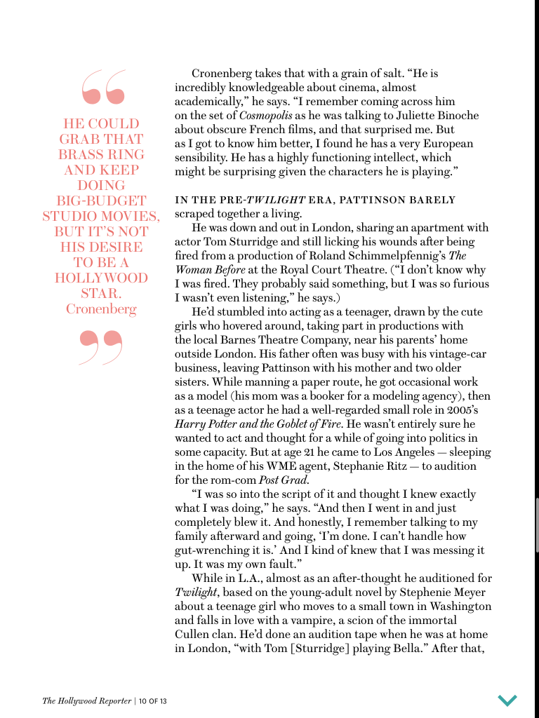 NEW Robert Pattinson interview and photoshoot with The Hollywood ...